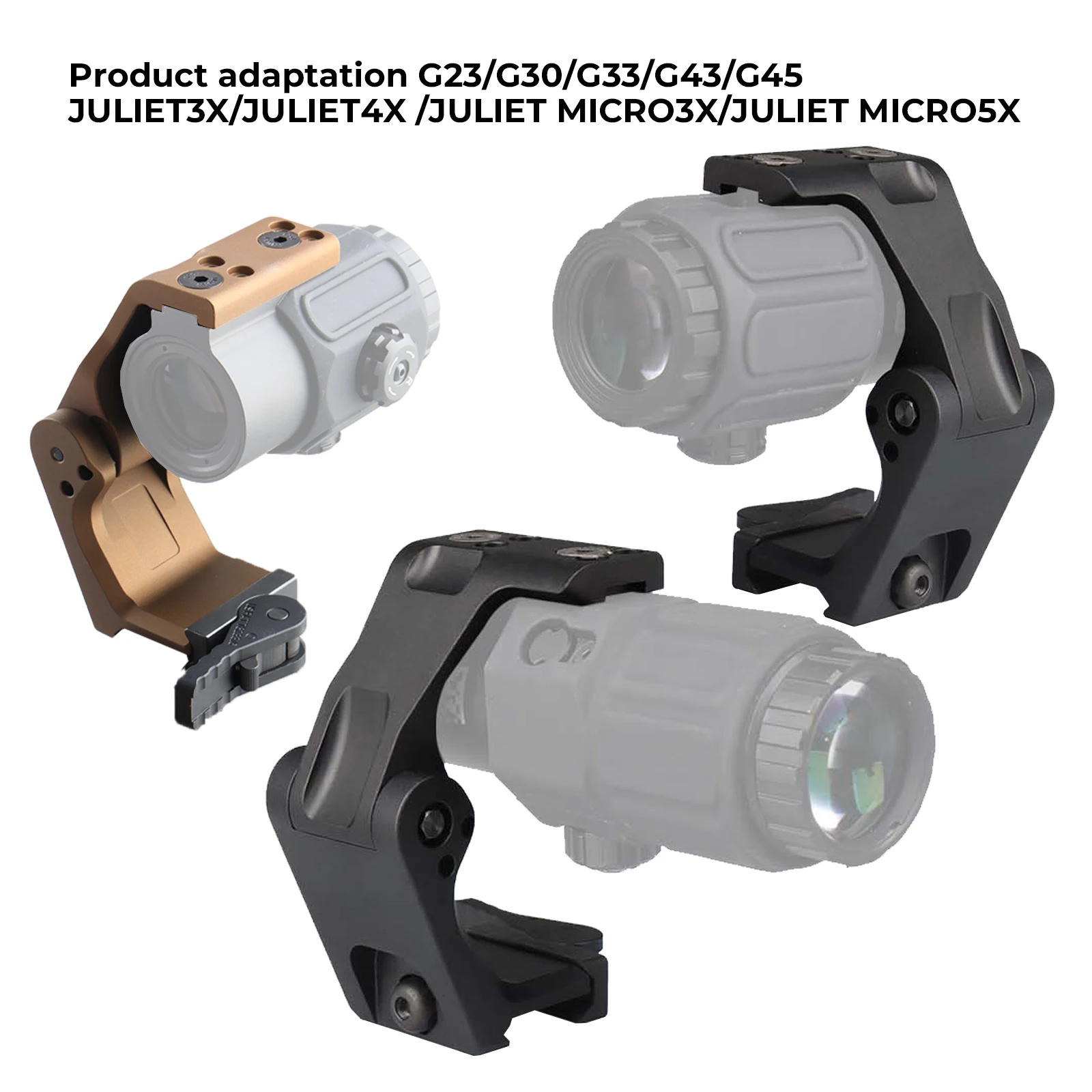 Quick Release Flip to Center FTC Magnifier Mount for 3X 5X Magnifiers 2 ...