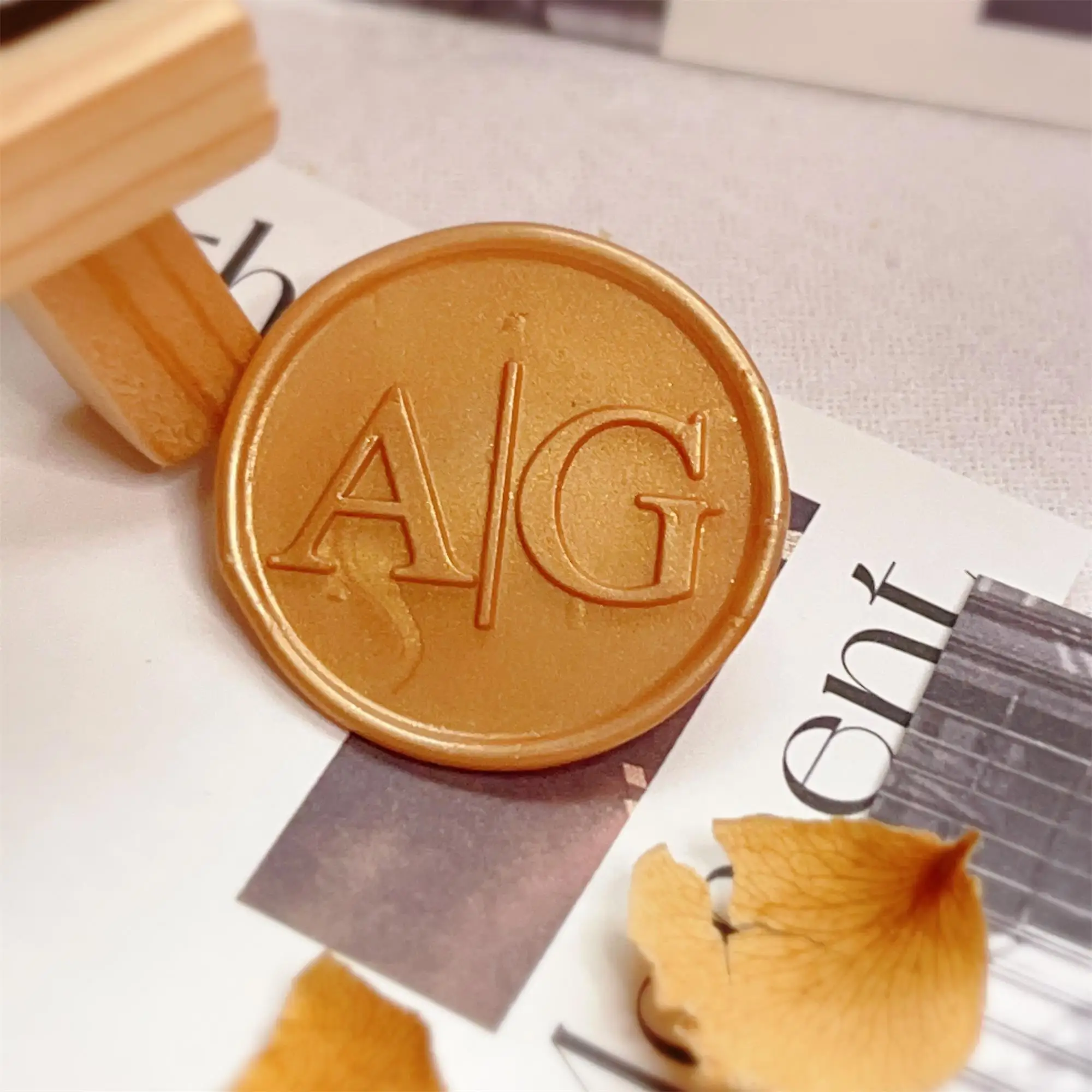 Sello-de-letras-personalizado-con-doble-nombre-2-iniciales-cera-de ...