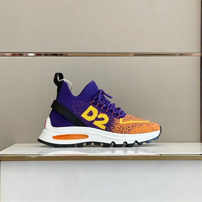 Top-DSQ2-Spring-Men-Sneakers-High-Top-Bottom-Men-Casual-Shoe-Colorful ...
