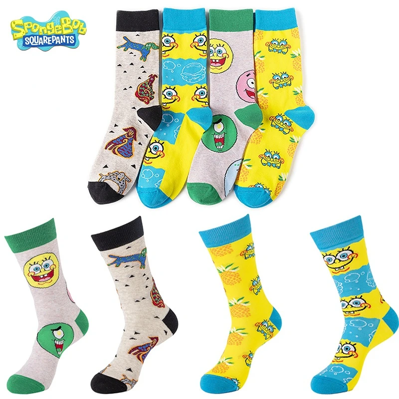 Spongebob Squarepants Series Cotton Socks Cute Cartoon Cartoon Men And ...