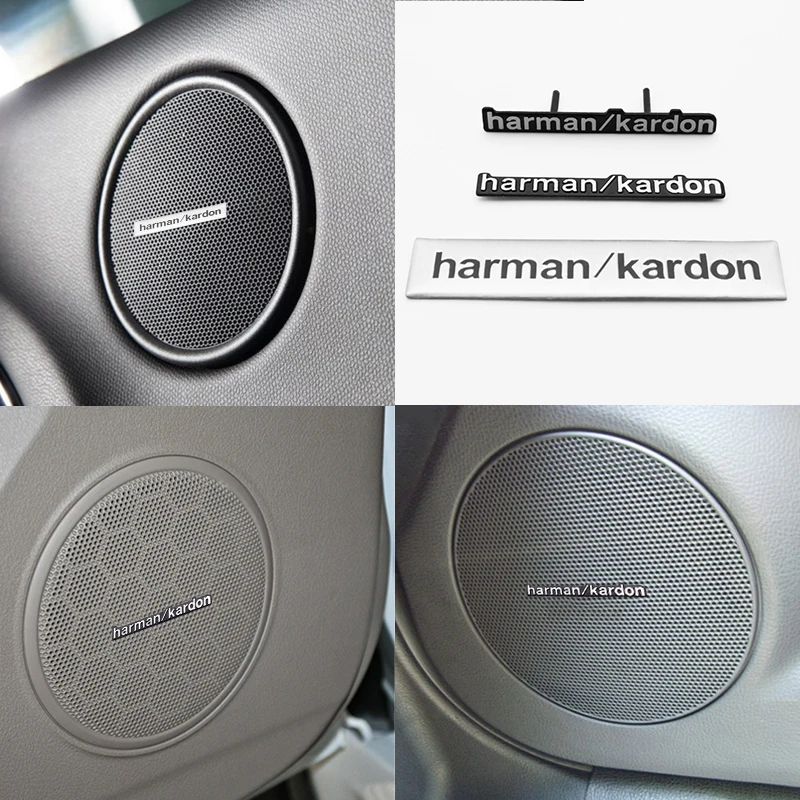 4pcs-3D-Metal-Aluminum-Car-Styling-Harman-Badge-Emblem-Audio-Sticker ...