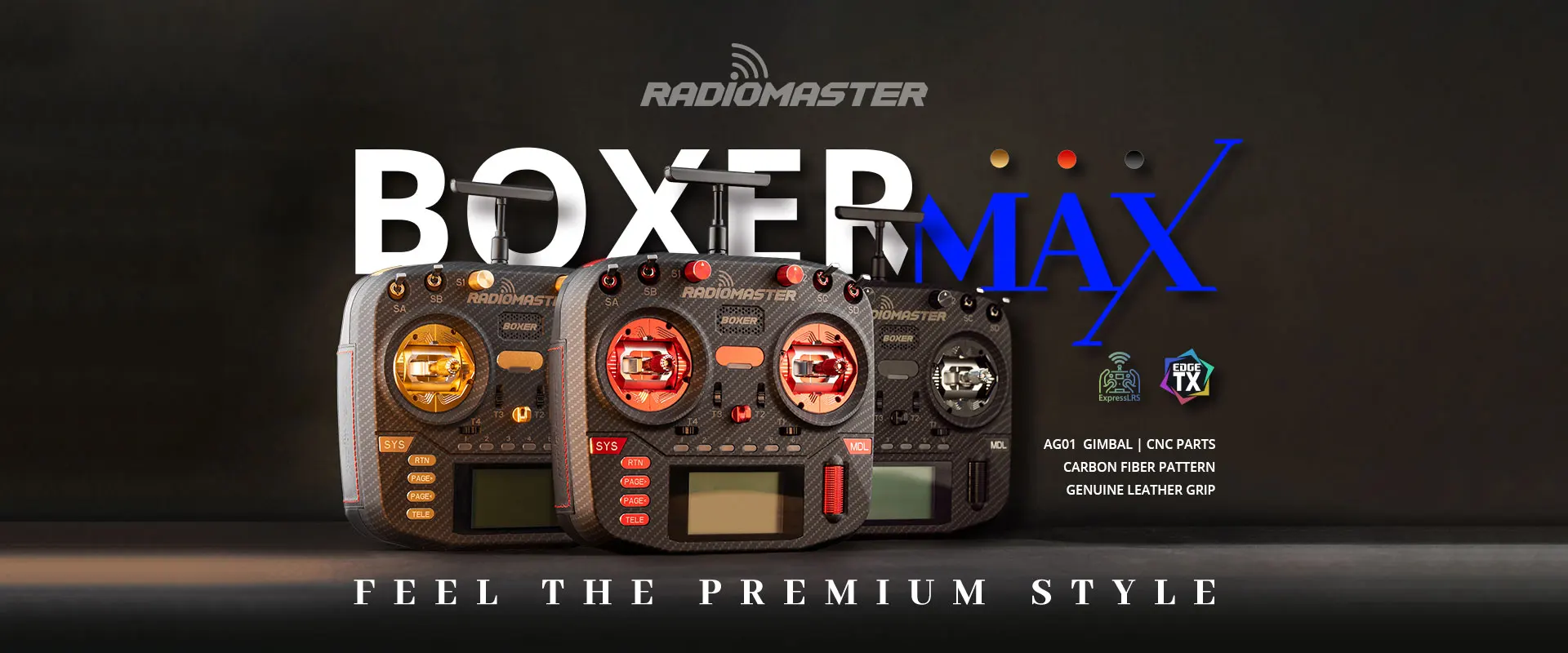 Radiomaster-Boxer-Max-Transmitter-Remote-Control-Carbon-Fiber-Pattern ...