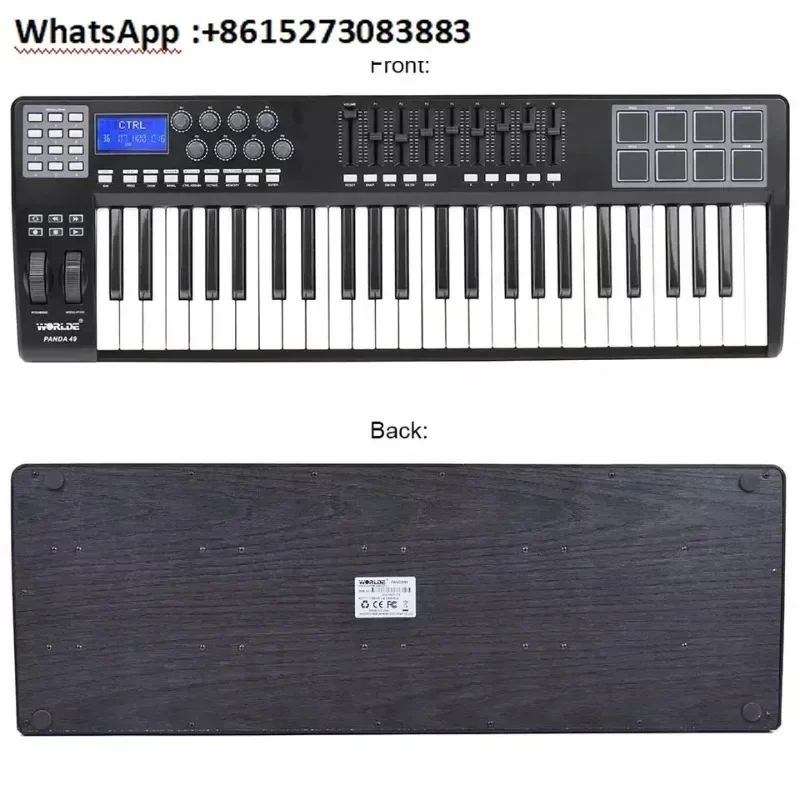 Worlde Panda 49 key midi keyboard controller Upgraded version RGB Color ...