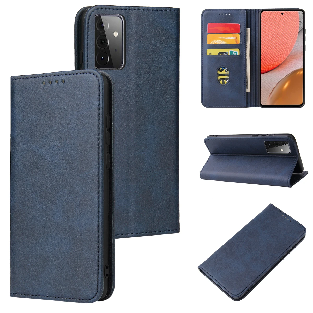 Luxury Leather Card Groove Phone Case For Samsung Galaxy A73 A53 A33 ...