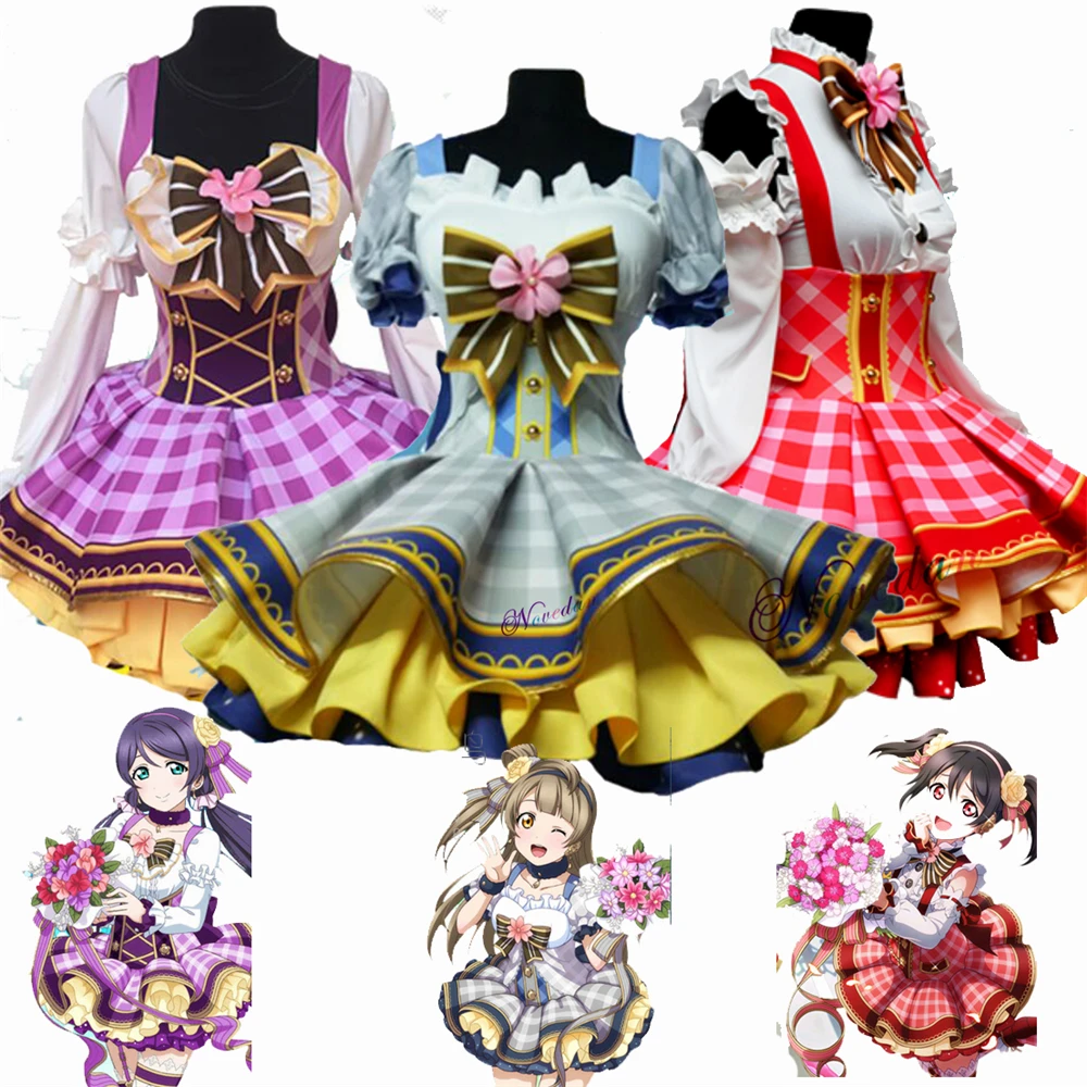 Lovelive Flower Bouquet Cosplay Nico Kotori Tojo Maki Eli Ayase Nozomi Hanayo Lolita Dress Love ...