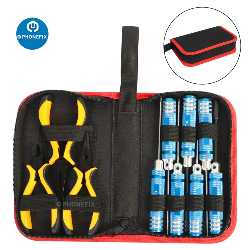 10 in 1 RC Tools Box Set Screwdriver Pliers Hex Sleeve Socket Repair ...