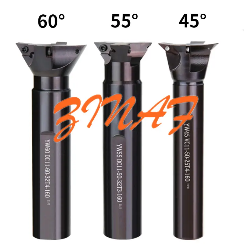 Herramienta de corte de cola de Milano CNC, vástago recto de 45/55/60 grados, cortador de ...