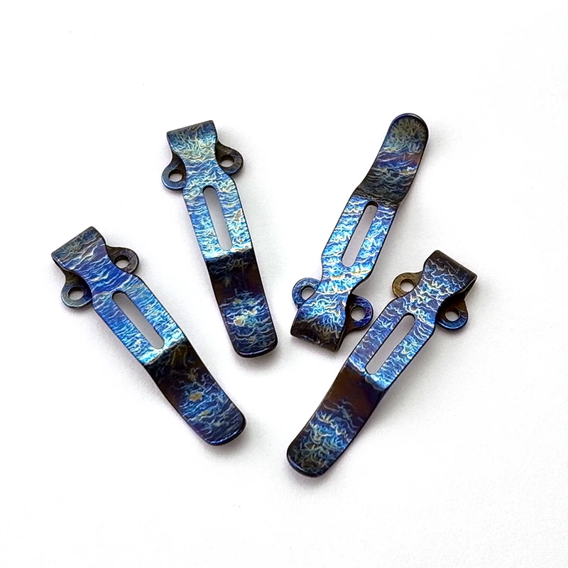 1pc Blue Craquelure Titanium Knife Pocket Clip Clamp For Benchmade ...
