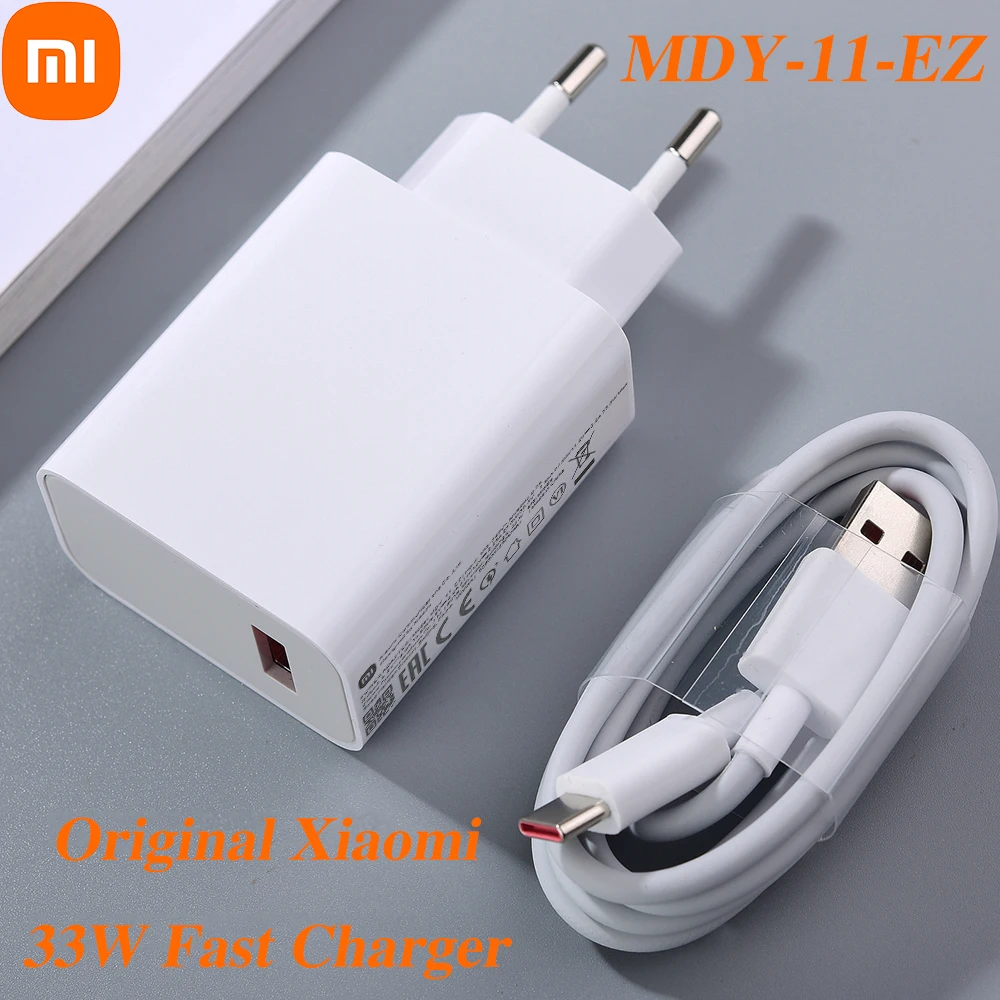 Original Xiaomi Charger 33W EU Fast Charge 6A Type C Cable For Mi 10 10T Pro Note 10 Lite Redmi ...