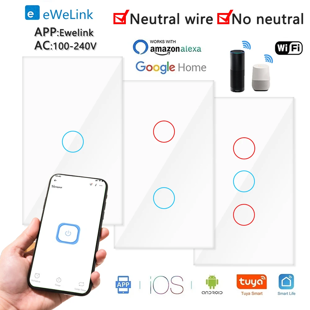 Wifi-Smart-Switch-Bluetooth-RF-EWelink-App-Alexa-Google-voice-control ...