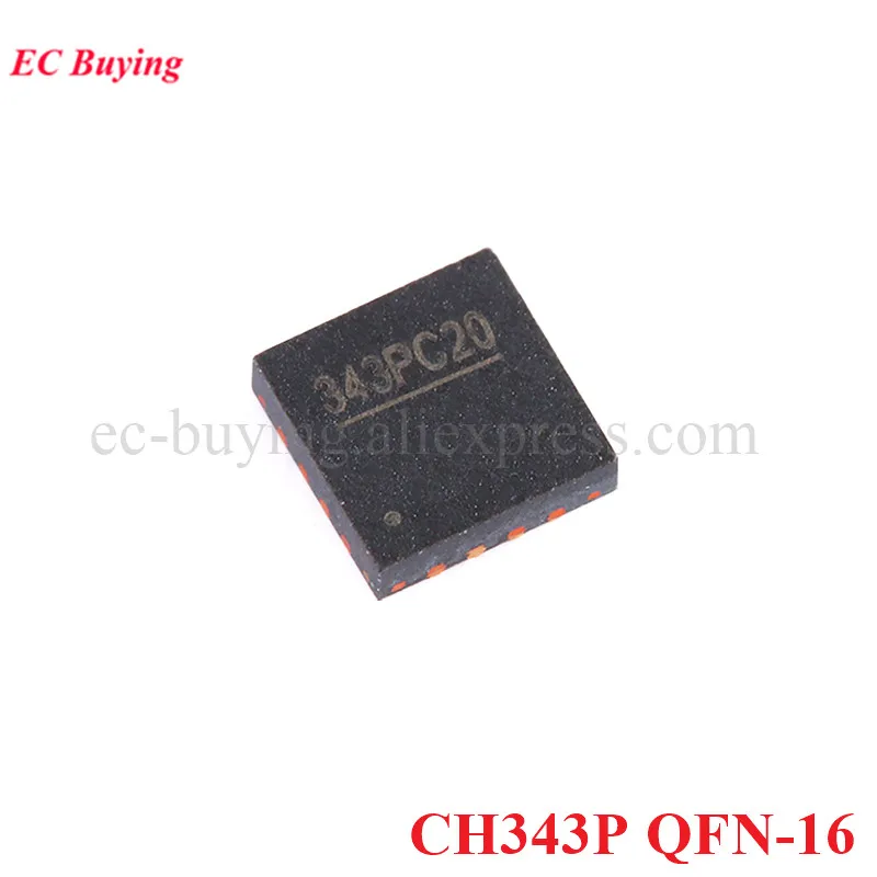 5-1pcs-CH343P-QFN-16-CH343-QFN16-USB-to-High-speed-Serial-Port-Chip-IC ...