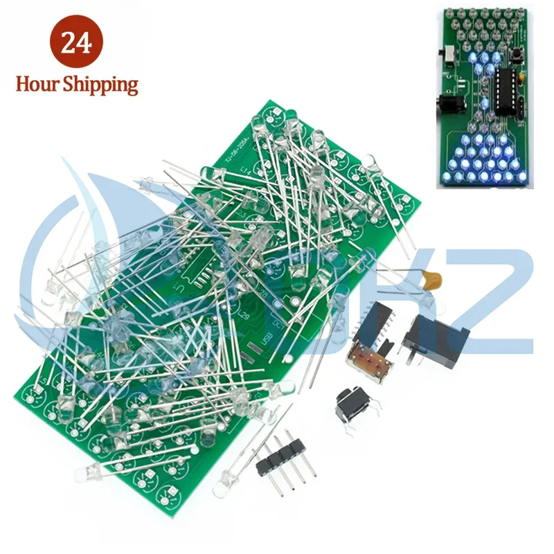 10PCS-5V-Electronic-Hourglass-DIY-Kit-Funny-Electric-Production-Kits ...