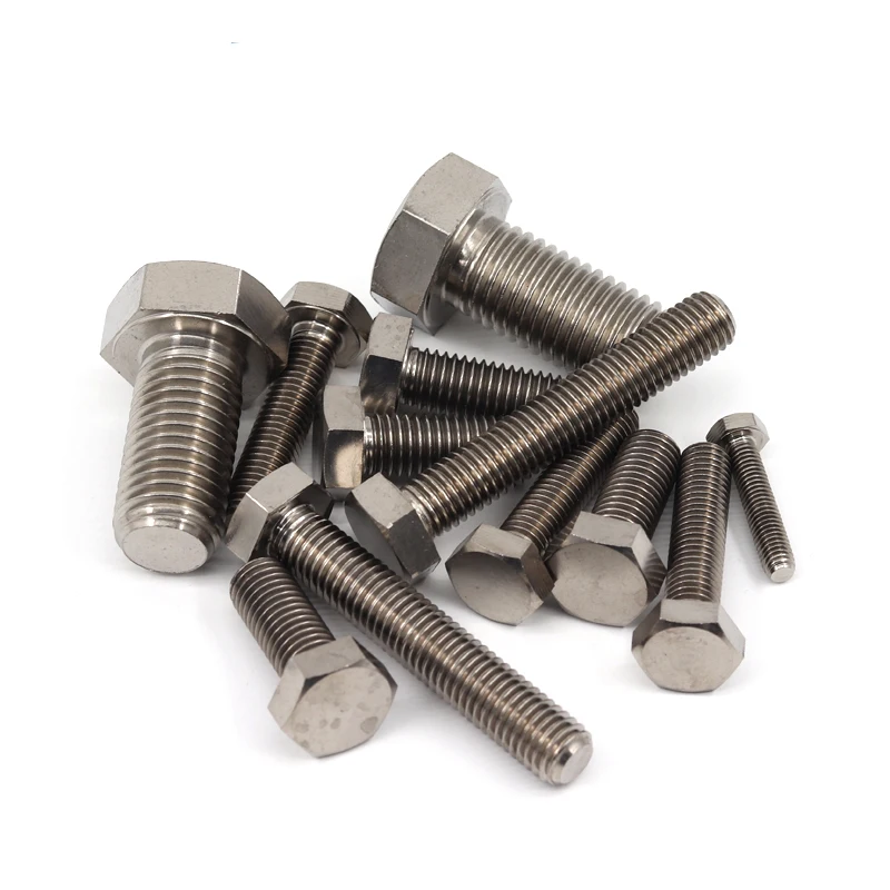 20-50Pcs-Lot-Titanium-External-Hex-Bright-Bolt-Din933-M3M4M5-5-6-810 ...