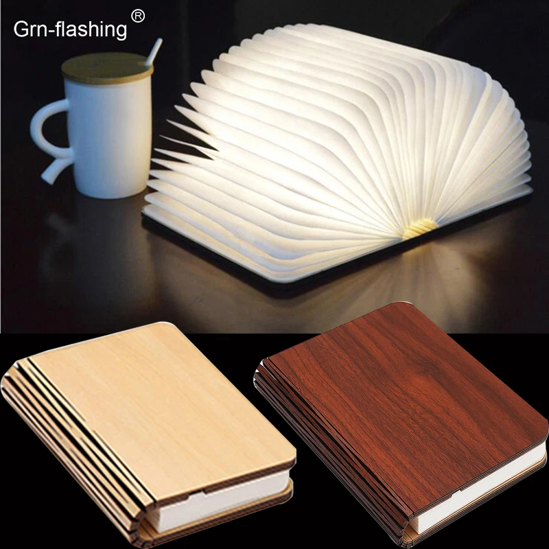 USB-Rechargeable-Led-Night-Light-3D-Flod-Book-Lamp-3-5Color-Bedroom ...