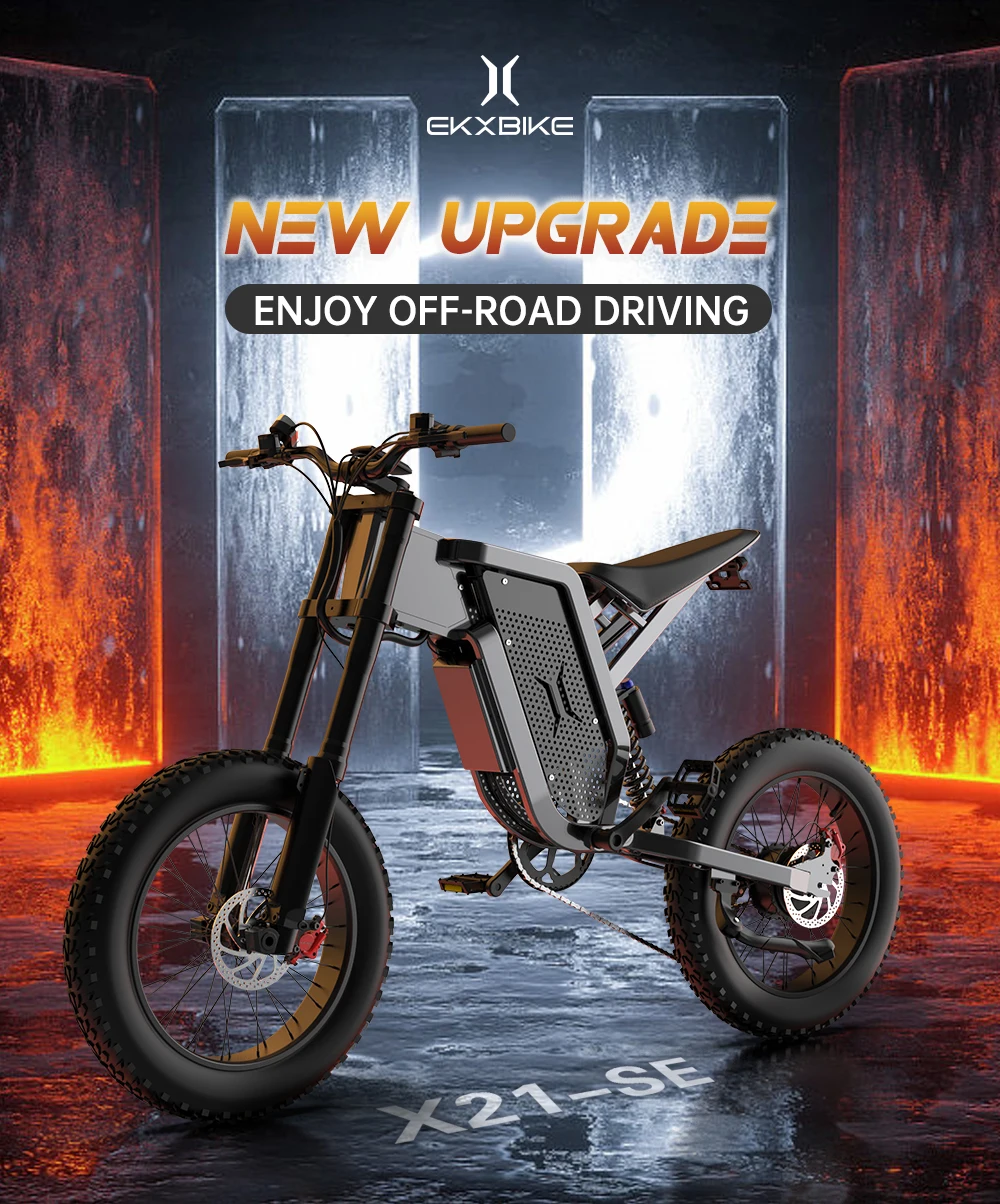 Electric Bike EKX X21, 2000W, 48V, 35Ah, 20” Fat Tire Mountain Bicycle E-bike - RIDSTAR electric ...