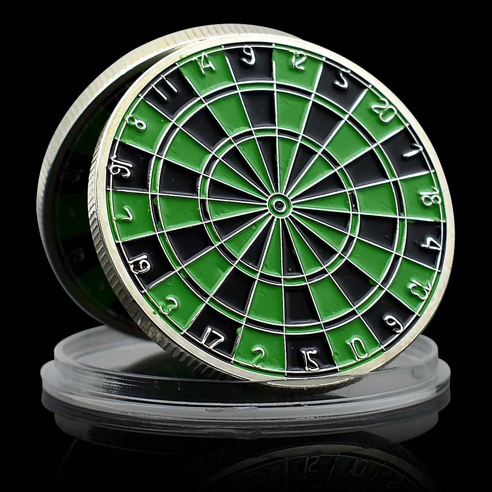 Silver-Coin-of-Dart-Board-Lucky-Medal-Desktop-Metal-Ornament-Collection ...