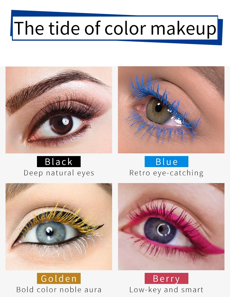 4D Dual Color Mascara: Waterproof, Curling & Lengthening Mascara for ...