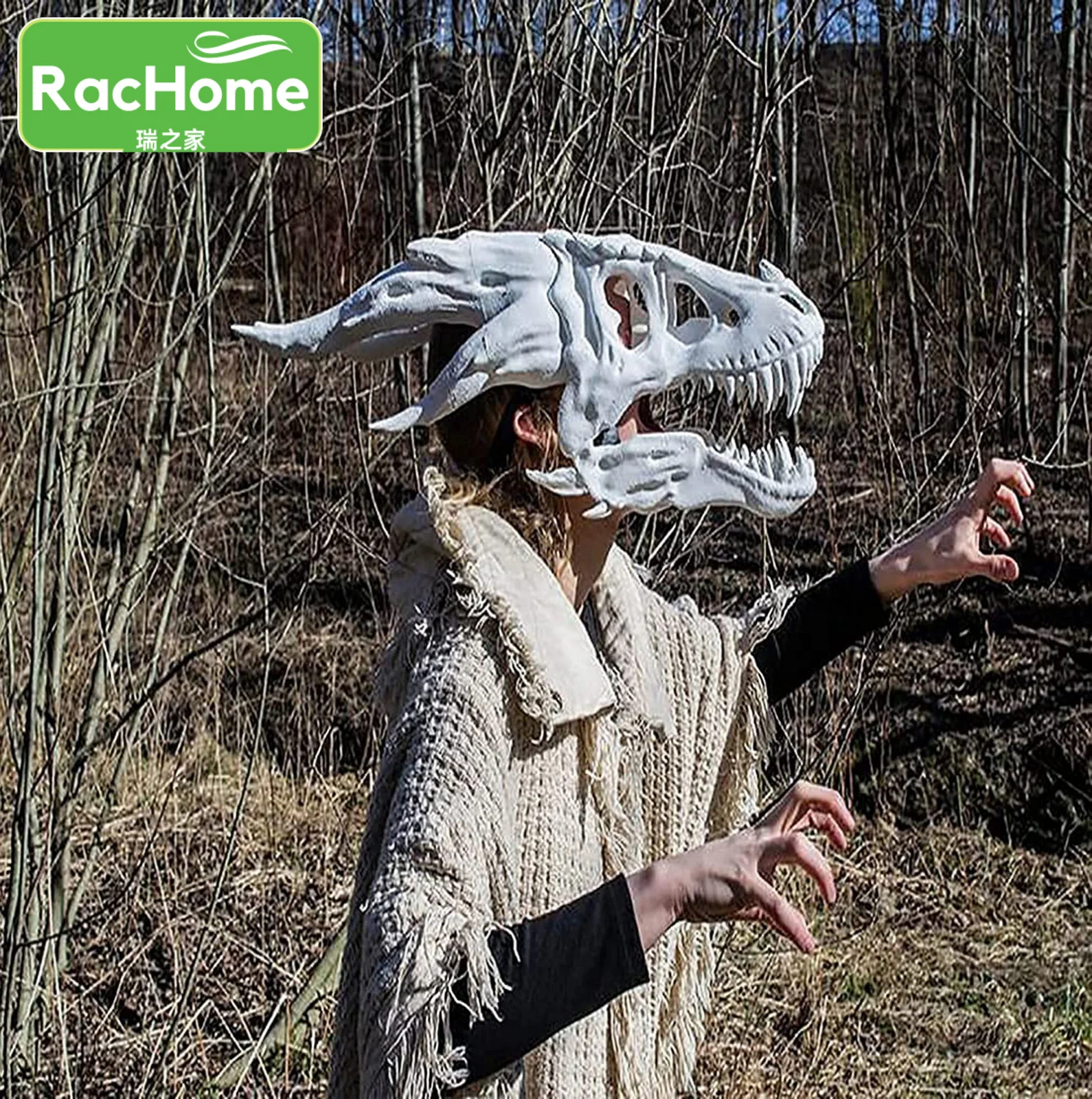 New-Dragon-Mask-Movable-Jaw-Moving-Jaw-Dinosaur-Decor-Mask-Dino-Masks ...