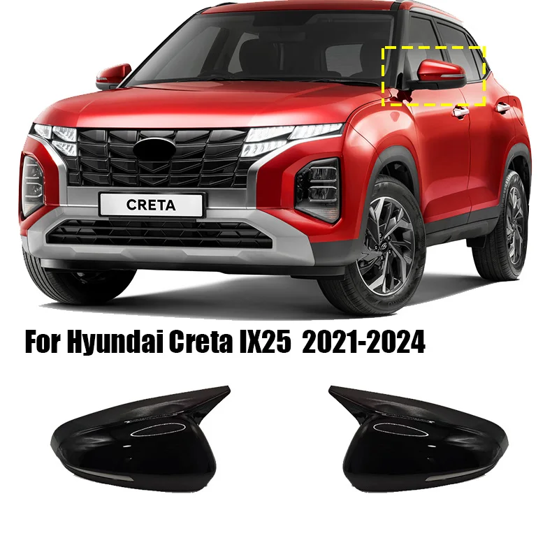 For-Hyundai-Creta-IX25-II-2021-2022-2023-2024-exterior-rearview-mirror-covered-with-ABS ...