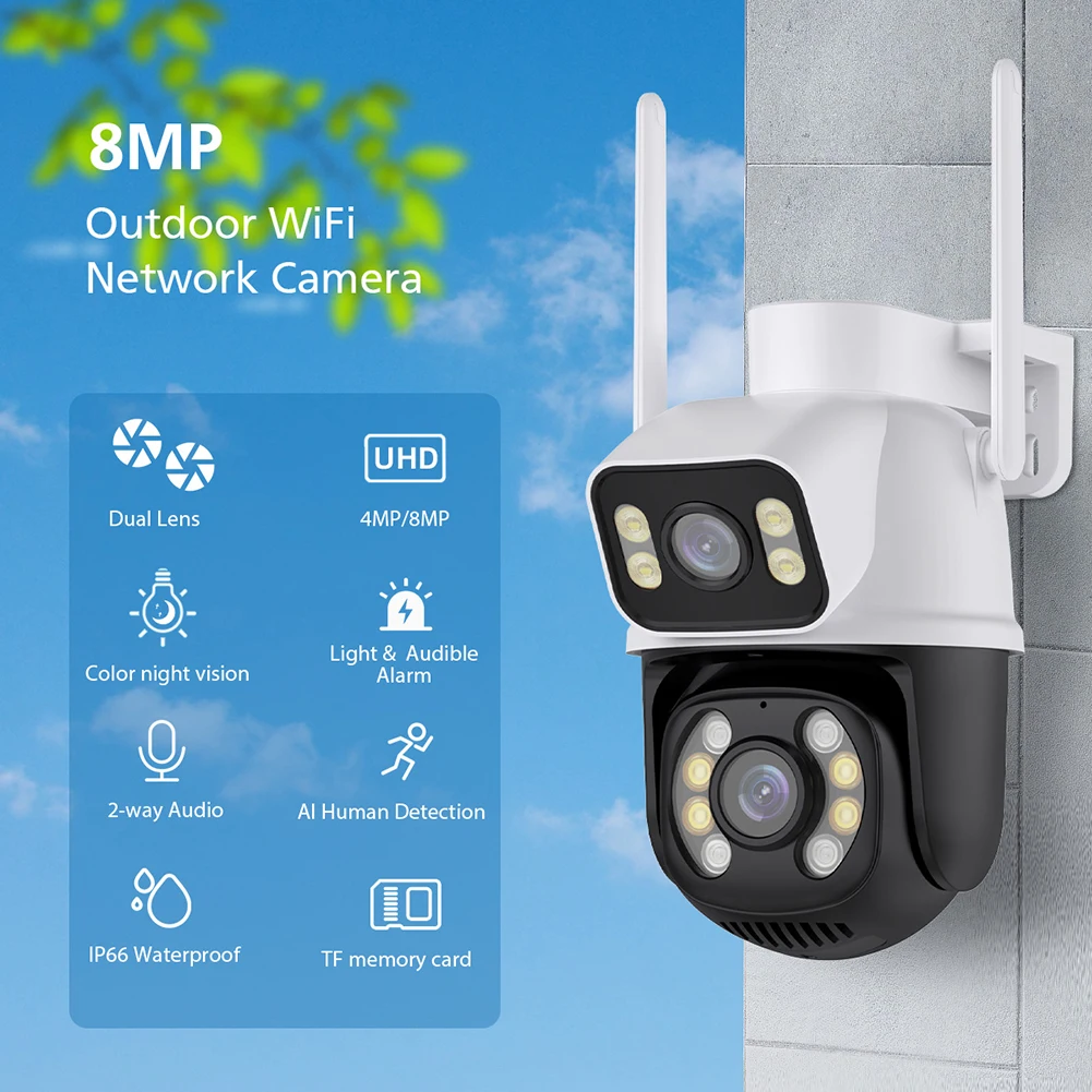 4K-8MP-Smart-Video-Camera-Infrared-Night-Vision-Dual-Lens-Outdoor-Wifi ...