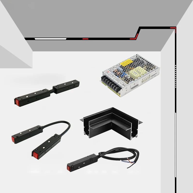 Magnetic-Track-For-Living-Room-Bedroom-Kitchen-Magnet-Rail-Accessories ...