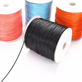 NEW 0.5mm 0.8mm 1mm 1.5mm 2mm Waxed Cotton Cord Rope Waxed Thread Cord ...