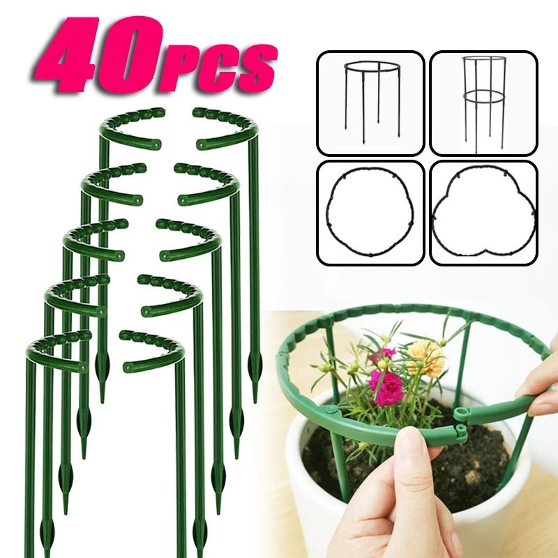 36PCS-Plastic-Plant-Support-Pile-Frame-Greenhouse-Arrangement ...
