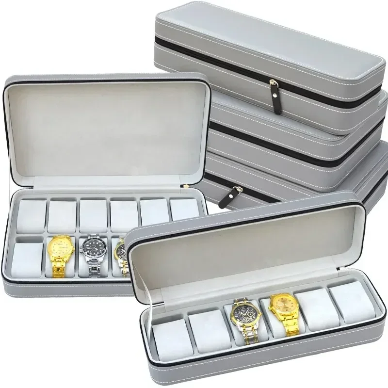 2024 New 6/10/12 Girds Portable Watch Storage Boxes Organizer with ...