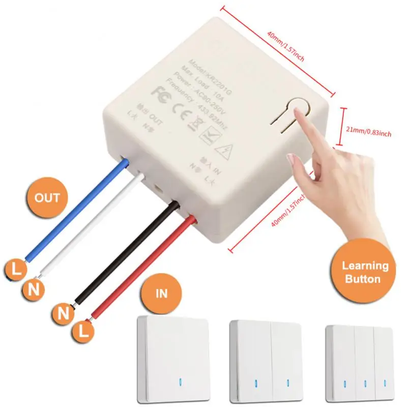 Wireless-Smart-Switch-Light-RF-433Mhz-Wall-Panel-Switch-Breaker-With ...