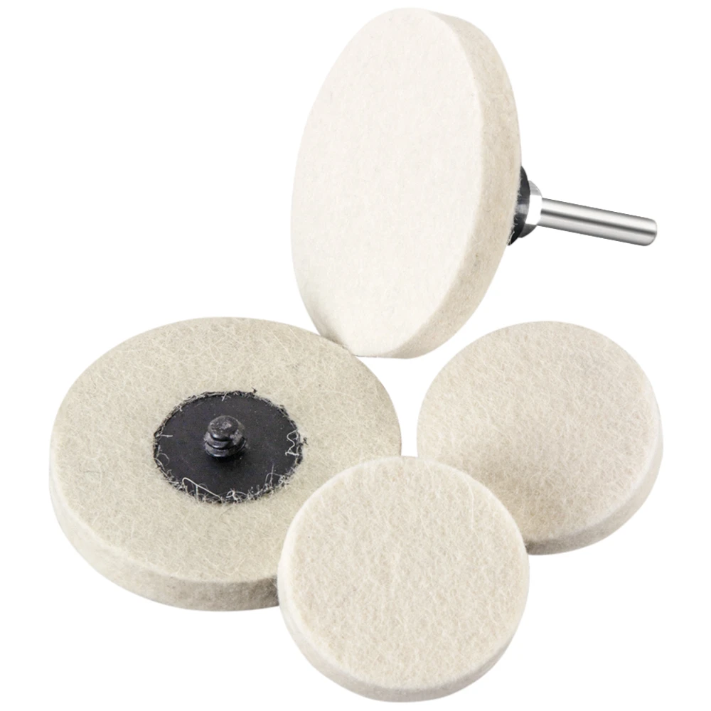 50mm/75mm Wool Polishing Wheel Buffing Pads Quick Change Felt Polishing ...