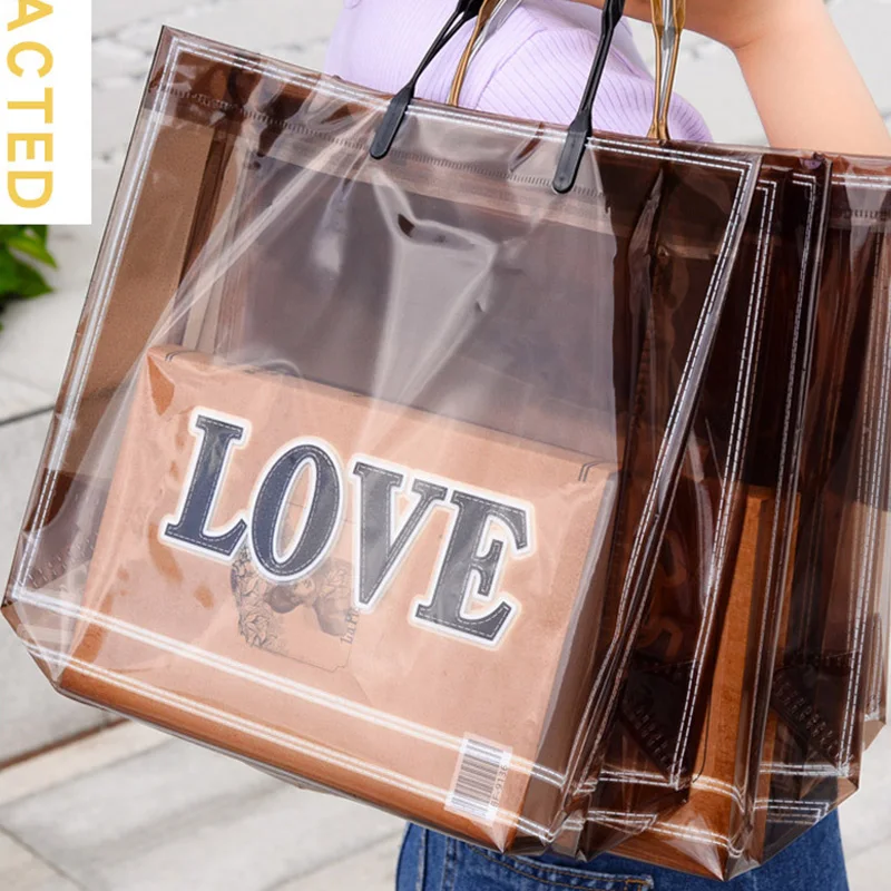 Transparent-PVC-Waterproof-Tote-Bag-Reusable-Clothing-Eco-Bag-Fashion ...