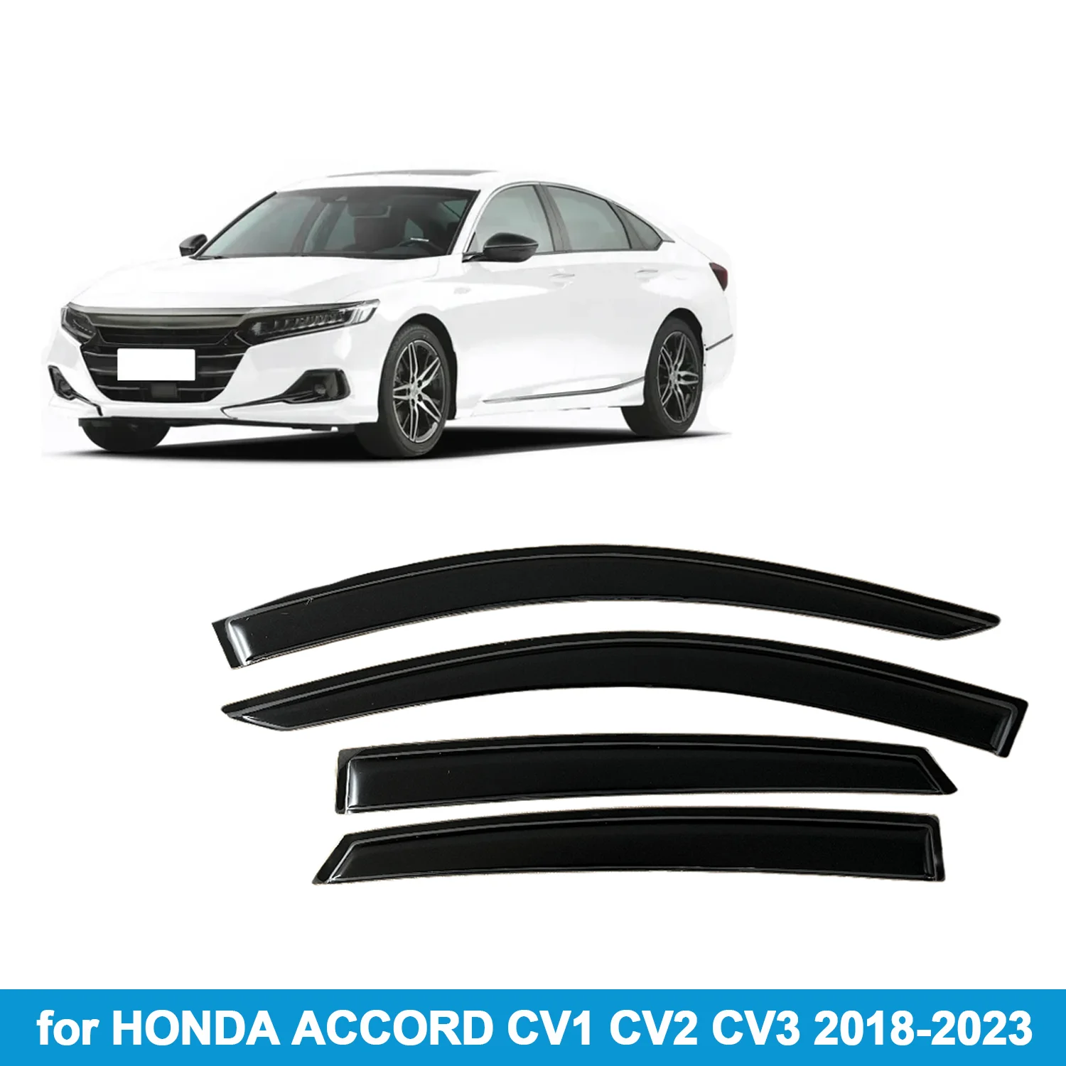 Window Visor for HONDA ACCORD CV1 CV2 CV3 2018-2023 Rain Guard Side ...