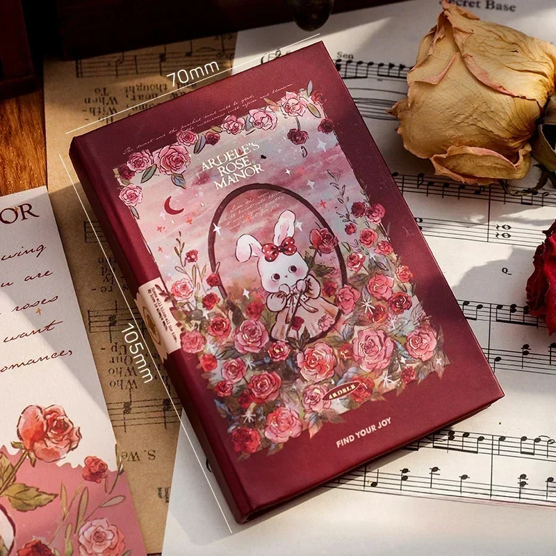 A7-Sweet-Pink-Rose-Portable-Mini-Notebook-Manor-Series-Blank-Page ...