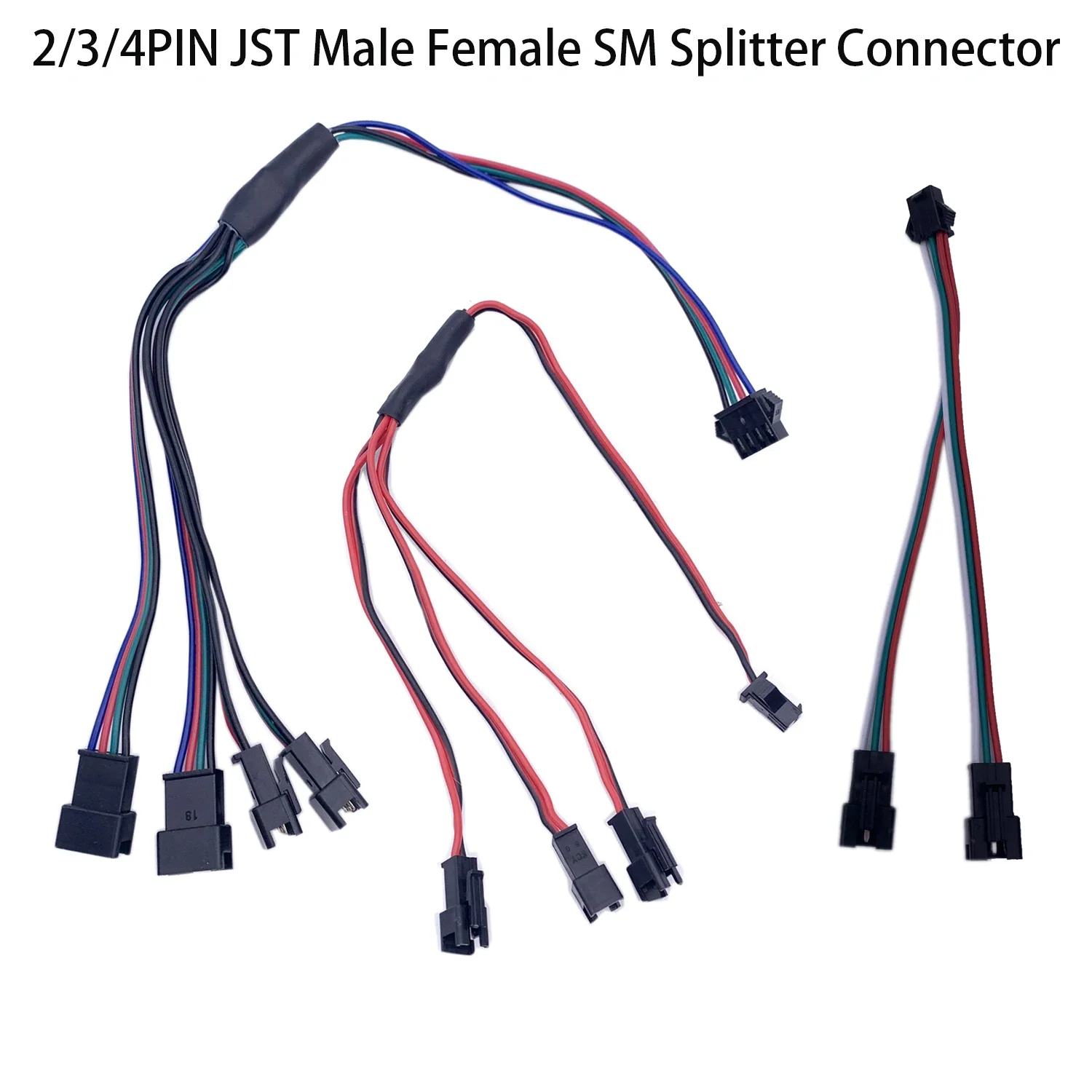 2Pin-3Pin-4Pin-SM-Splitter-Connector-1-to-2-3-4-LED-Connector-JST-Male ...