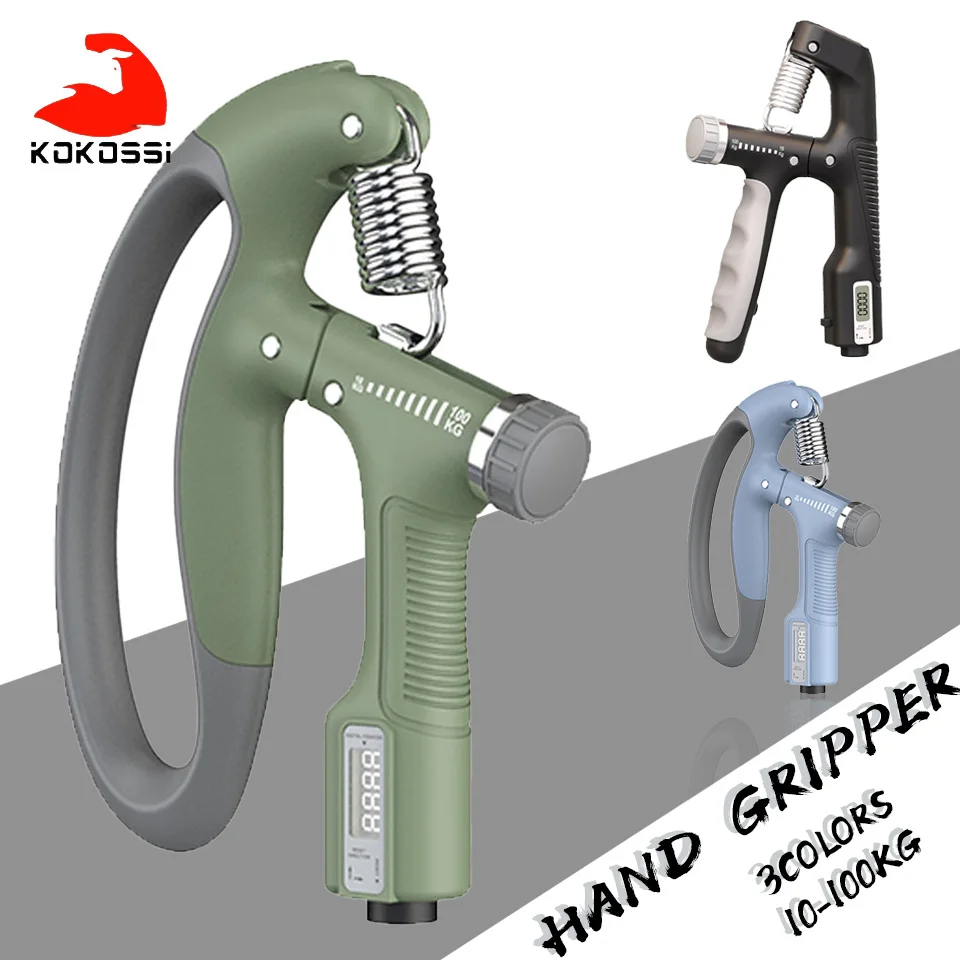 KoKossi 10 100Kg Hand Gripper Adjustable Electronic Counting Fitness ...