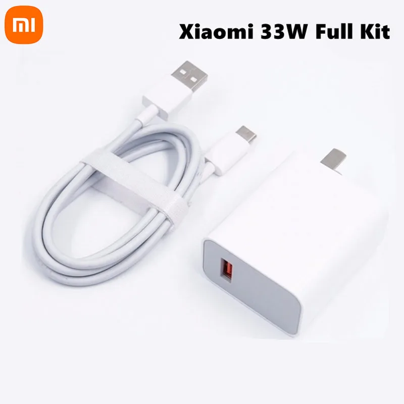 Original Xiaomi 33w Fast Charger Full Kit Type-c Cable For Mi 10 9 10t ...