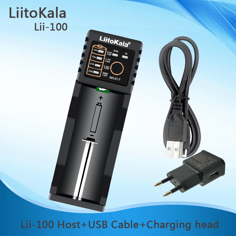 LiitoKala-Lii-100C-Lii-100-B-Battery-Charger-For-18650-18350-26650 ...