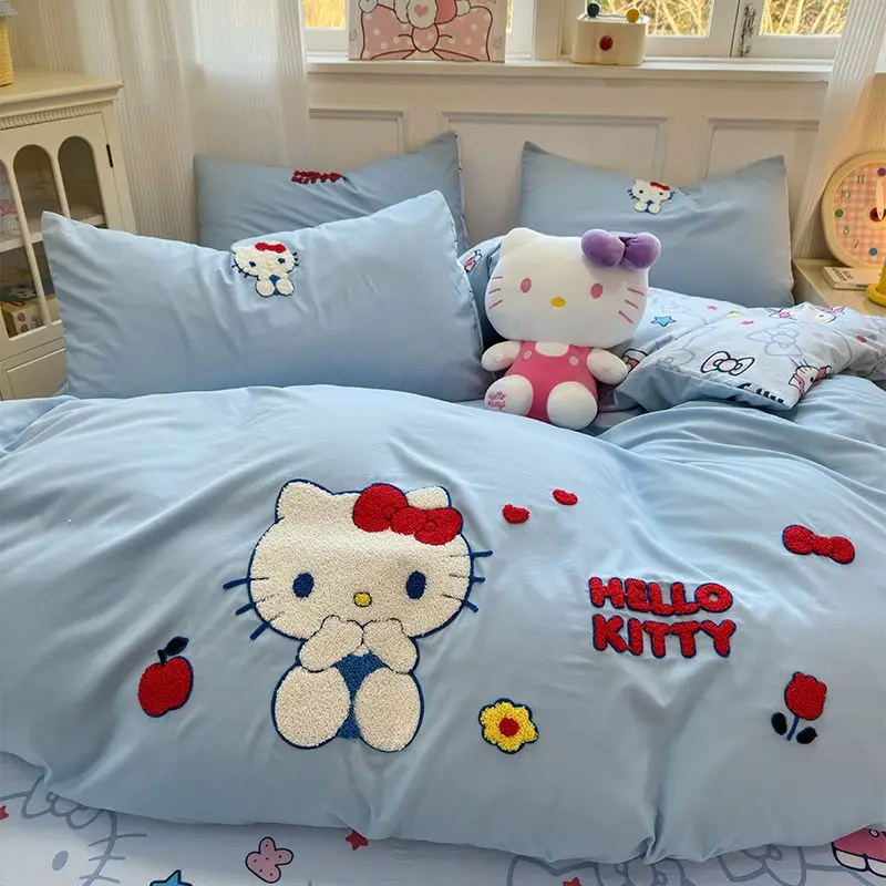 Sanrio Hello Kitty dibujos animados lindo personaje de anime sábana de ...