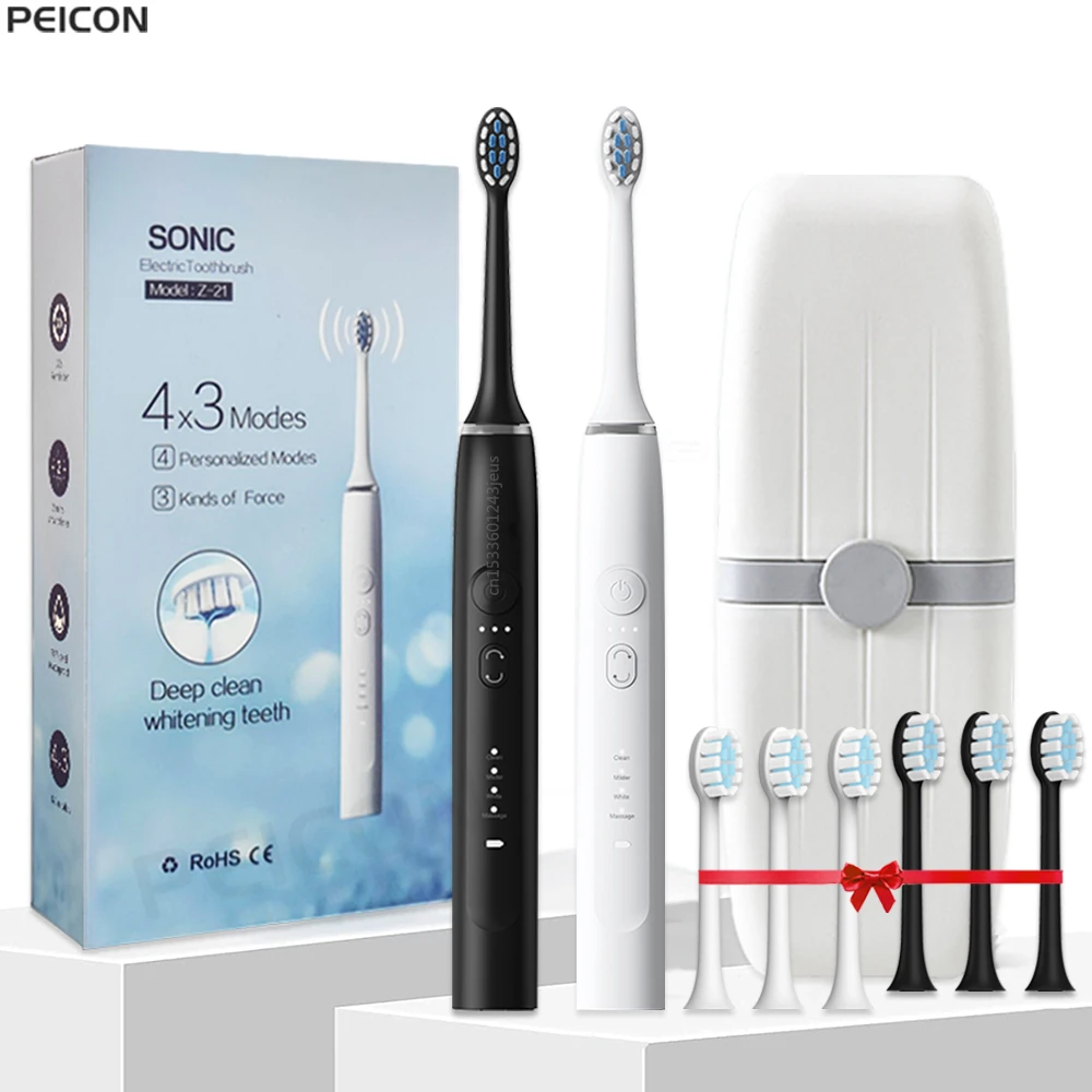 Sonic Electric Toothbrush For Adults Usb Rechargeable Ipx7 Waterproof ...