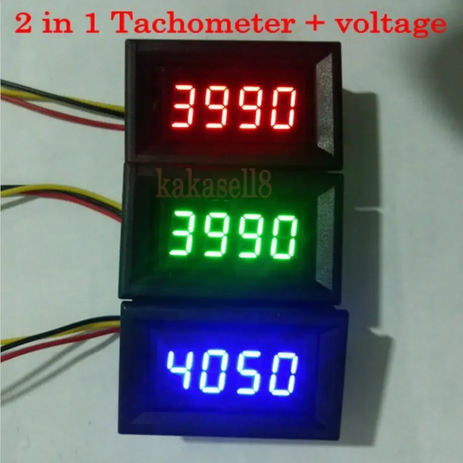 LED-2-in-1-Tachometer-Gauge-digital-RPM-meter-voltmeter-for-Car ...