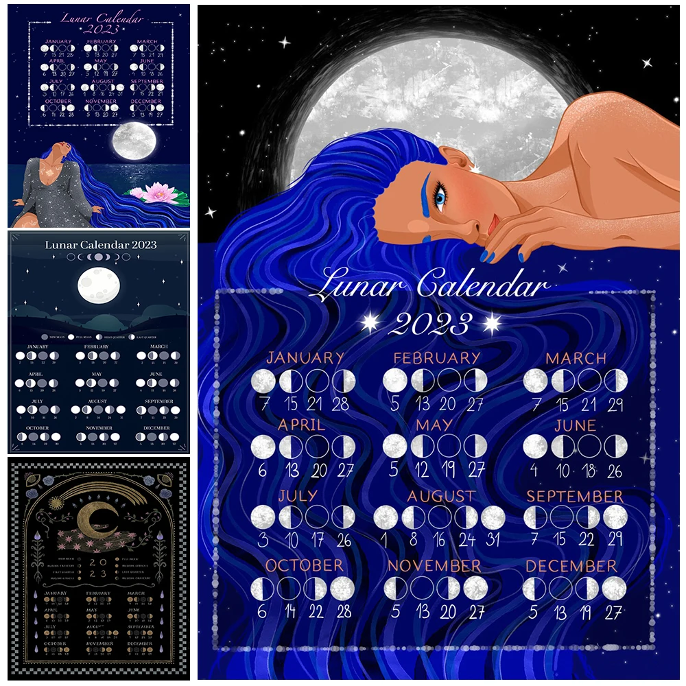 2023 Moon Phases Art Print Full Moon Cycle Lunar Calendar 2023 Wall Art 2023 Moon Phases Art Print Full Moon Cycle Lunar Calendar 2023 Wall Art