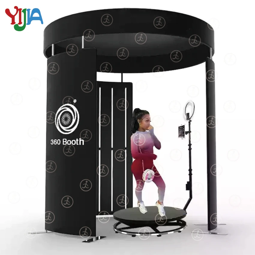 Custom Printed 360 Video Spinner Photo Booth Automatic Photobooth ...