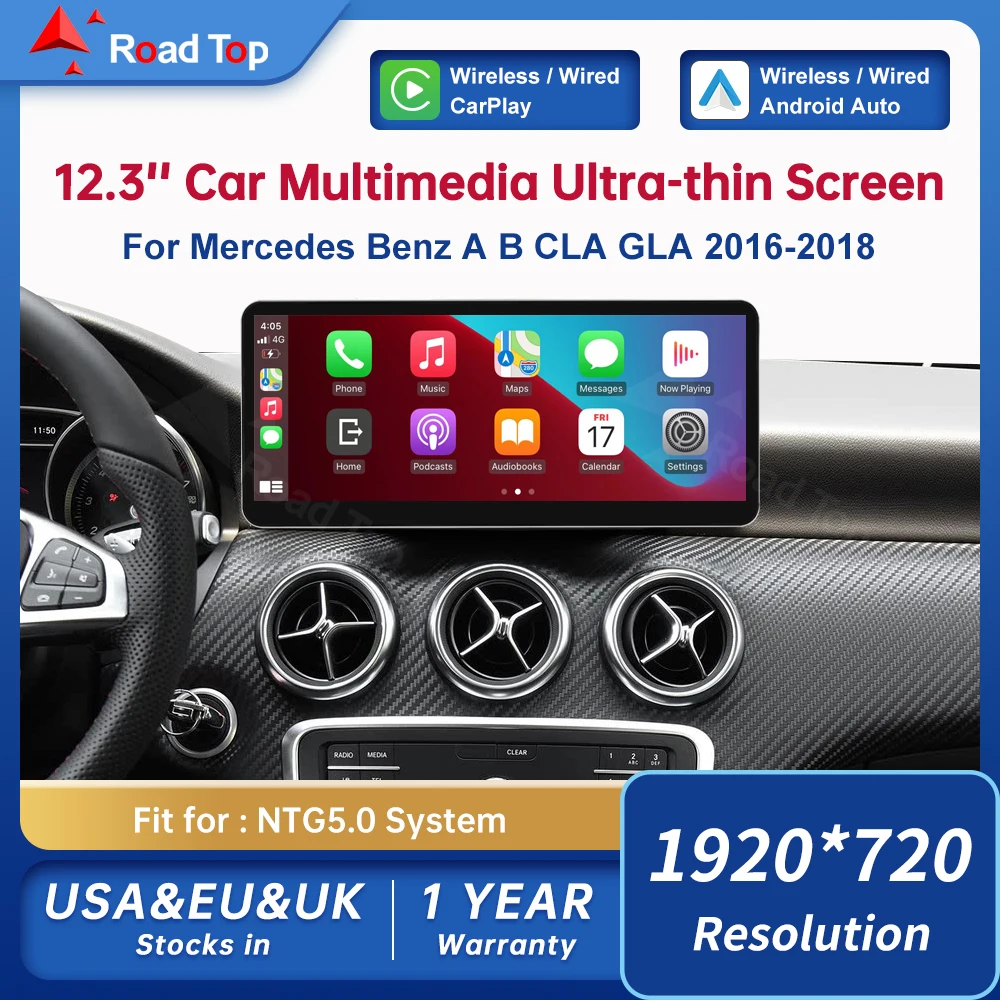 CN12.3 Touch Display Multimedia for Mercedes Benz A B CLA GLA GLC C ...