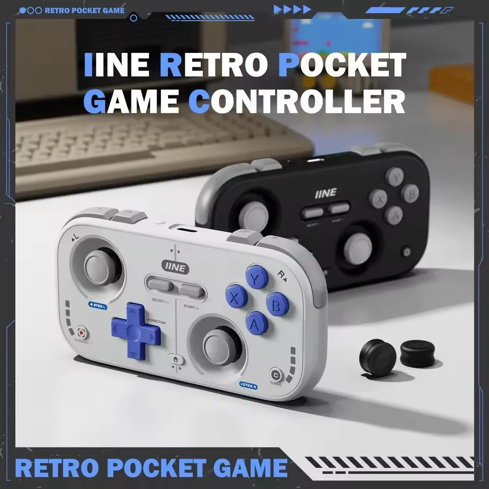 IINE Wireless Game Controller For Switch PC IOS With Hall Joystick Six ...