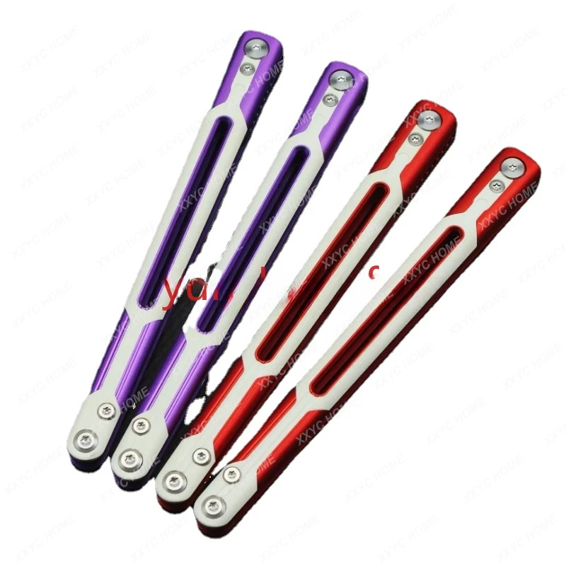 Cygnus-Balisong-Clone-of-LDY-Butterfly-Knife-False-Edge-Blade-G10-7075 ...