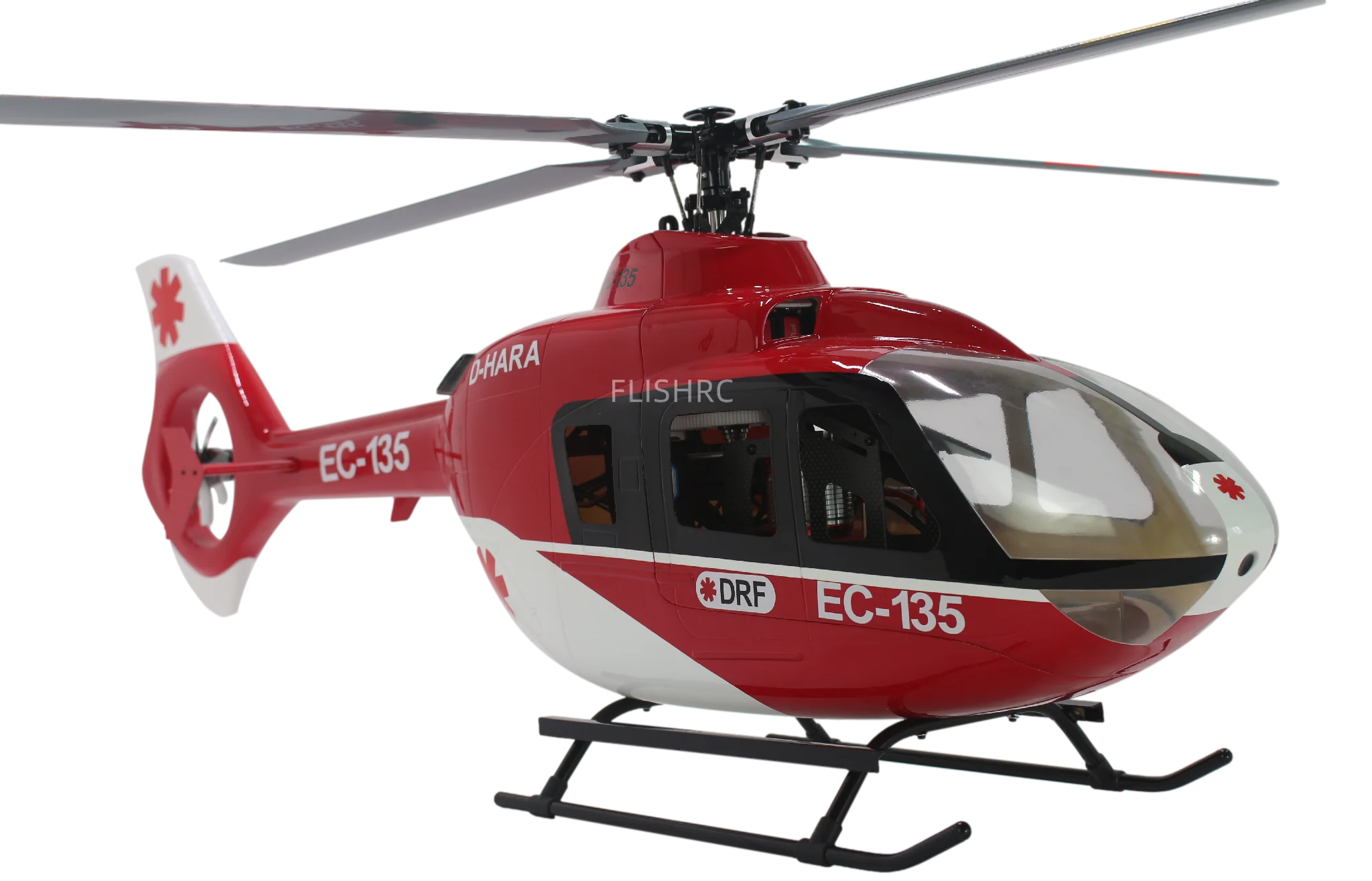 FLISHRC Roban EC135 500 Size Scale Helicopter Four Rotor Blades 6CH GPS ...
