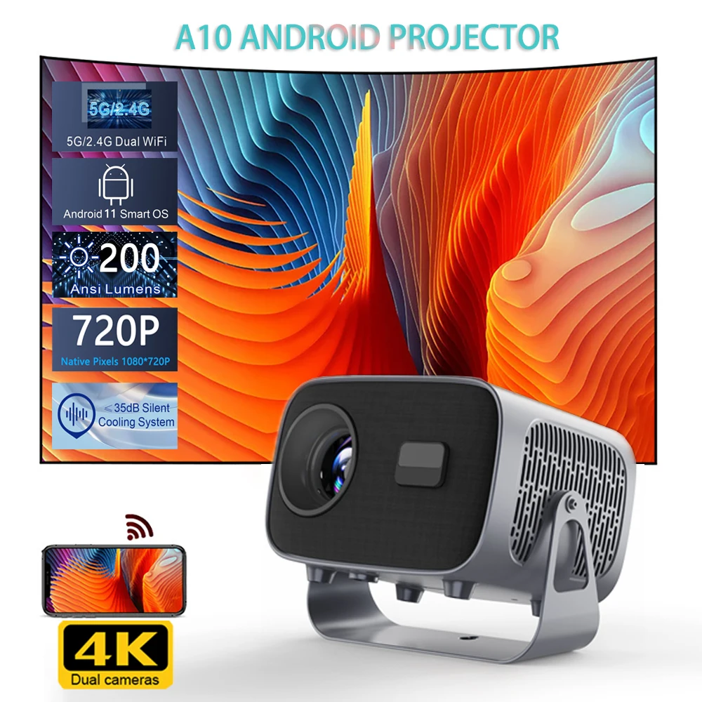 A10-Mini-LED-Convenient-Projector-Android-11-0-Dual-Band-WIFI-6-0-Auto ...