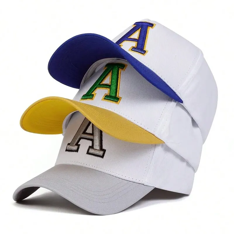 Unisex Stereoscopic A Letter Embroidery Baseball Caps Spring and Autumn ...