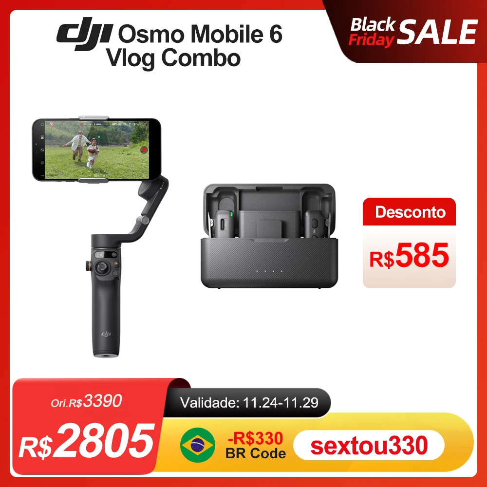 Dji Om 6 Osmo Mobile 6 Vlog Combo Om6 & Dji Mic Smartphone Gimbal Stabilizer Wireless Lavalier ...