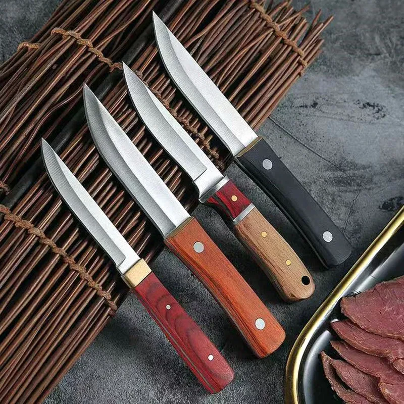 Outdoor Meat Knife For Camping Barbecue Survival Potable Kitchen Knives ...